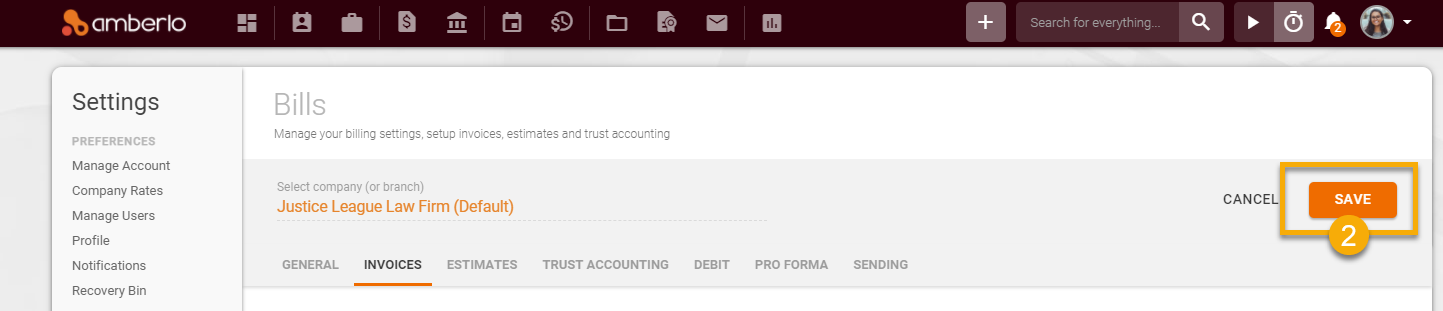 How to set Default Invoice/Report Template Settings?